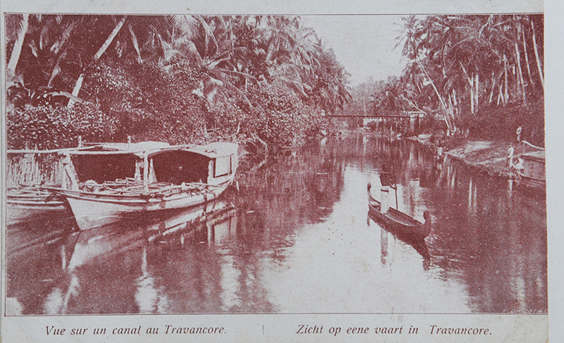 Boats & Backwaters of Travancore & Cochin - 3 Postcards 1920 - Past-India