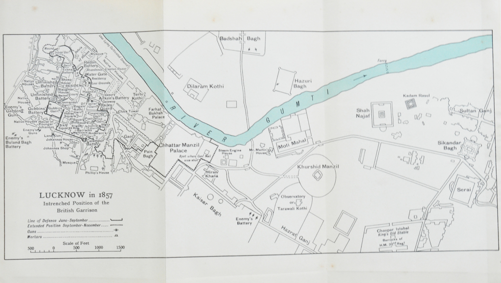 Indian Revolt Lucknow & The Residency - Vintage Map 1900 - Past-India