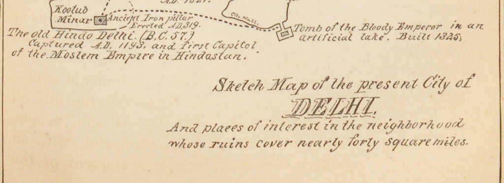 The City Of Old Delhi Map 1877 - Past-India