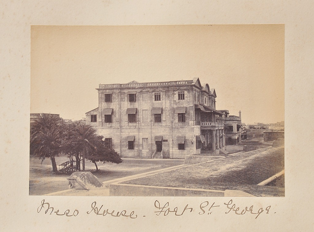 Officers' Mess House In Fort St George Madras, 1880 Photo - Past-India