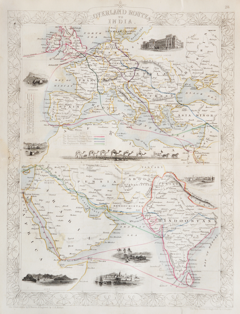 San Thome Fort Madras - Antique Map 1757 - Past-India