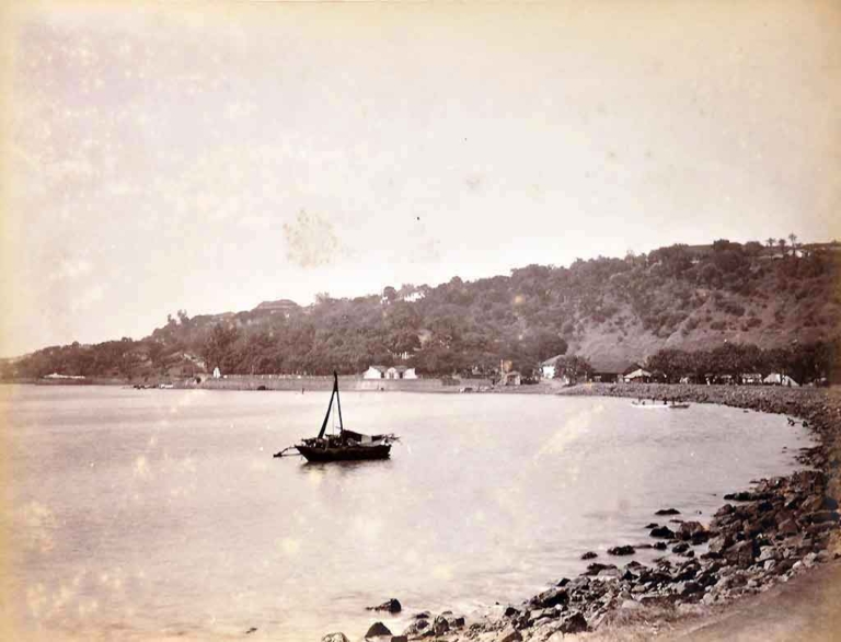 Wooded Malabar Hill & Back Bay Bombay, 1890 Photo - Past-India